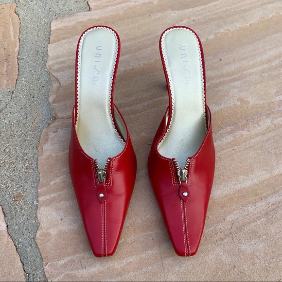 Shoes | Vintage Red Pointed Toe Heels | Poshmark
